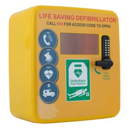Outdoor Defibrillator Cabinet -Heated, Keypad Lock and LED Light
